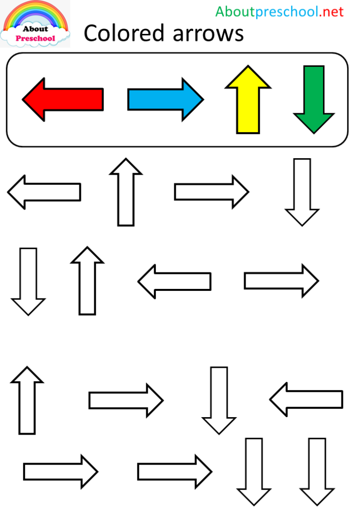 Colored arrows - About Preschool