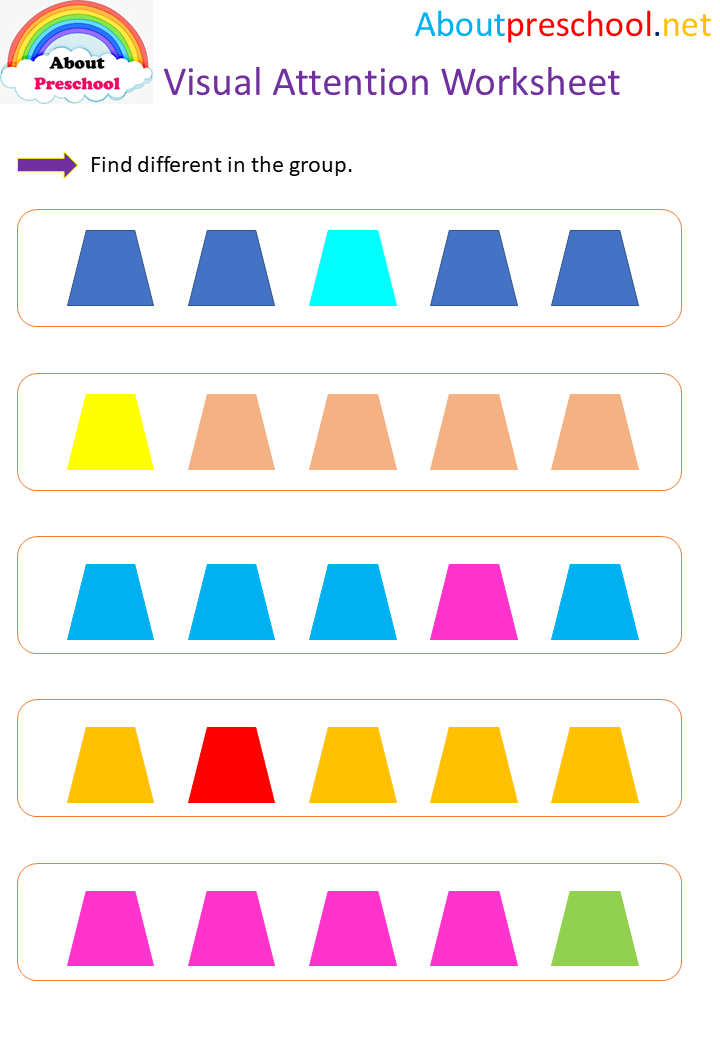 Preschool Visual Attention Worksheet -14 - About Preschool