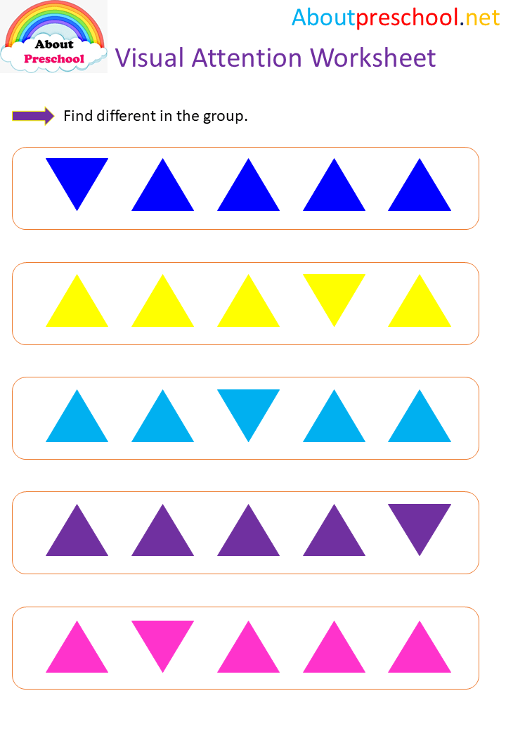 Preschool Visual Attention Worksheet -16 - About Preschool