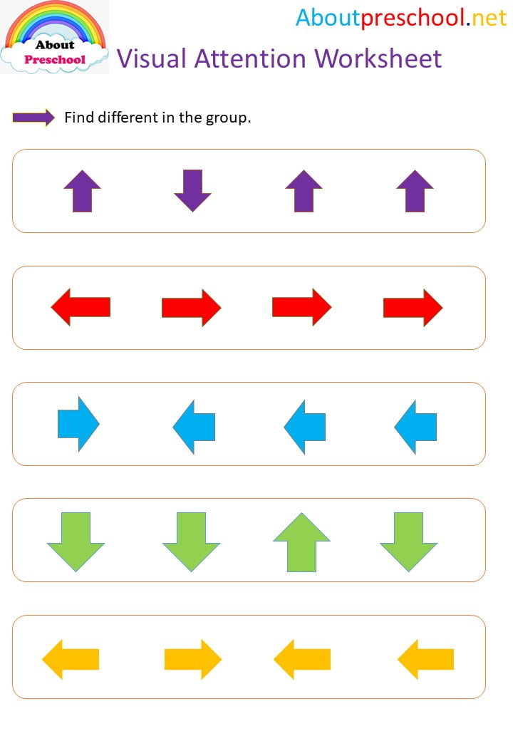Preschool Visual Attention Worksheet - 2 - About Preschool