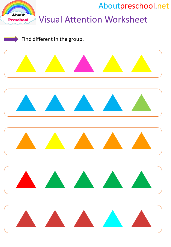 Preschool Visual Attention Worksheet -7 - About Preschool