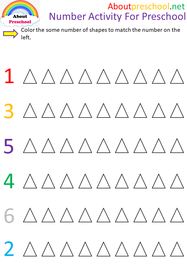 Number Activity For Preschool - 3 - About Preschool