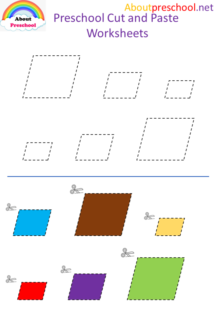 Preschool Cut and Paste Worksheets - 20 - About Preschool