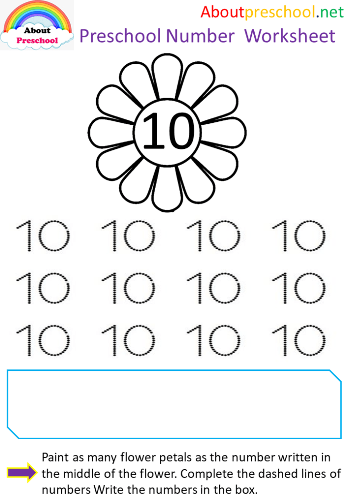 Number For Preschool Worksheet-10 - About Preschool