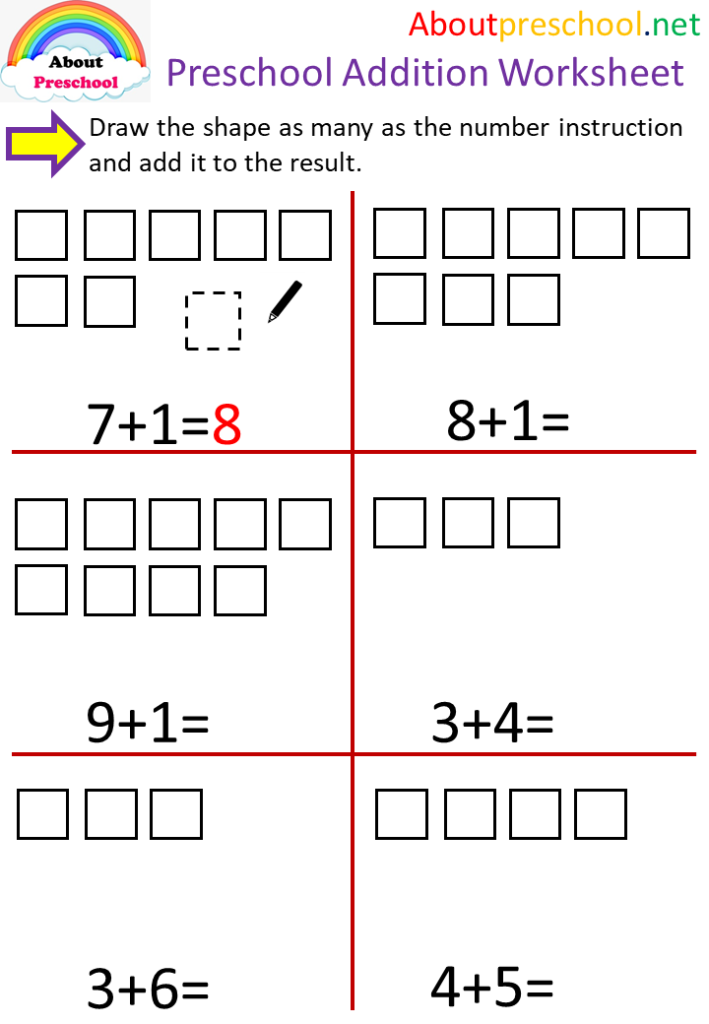 Preschool Addition Worksheet-33 - About Preschool