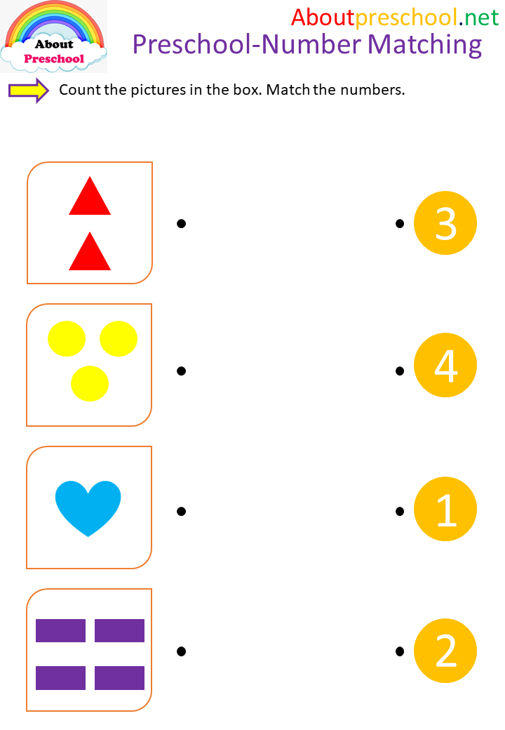 Preschool-Number Matching - 6 - About Preschool