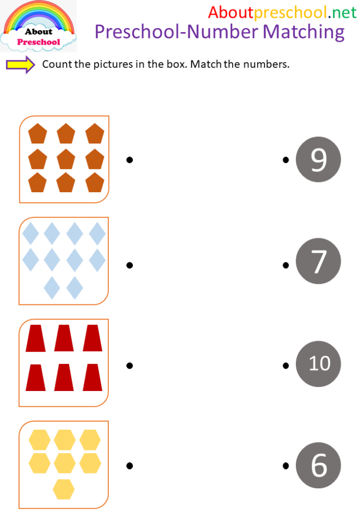 Preschool-Number Matching - 11 - About Preschool