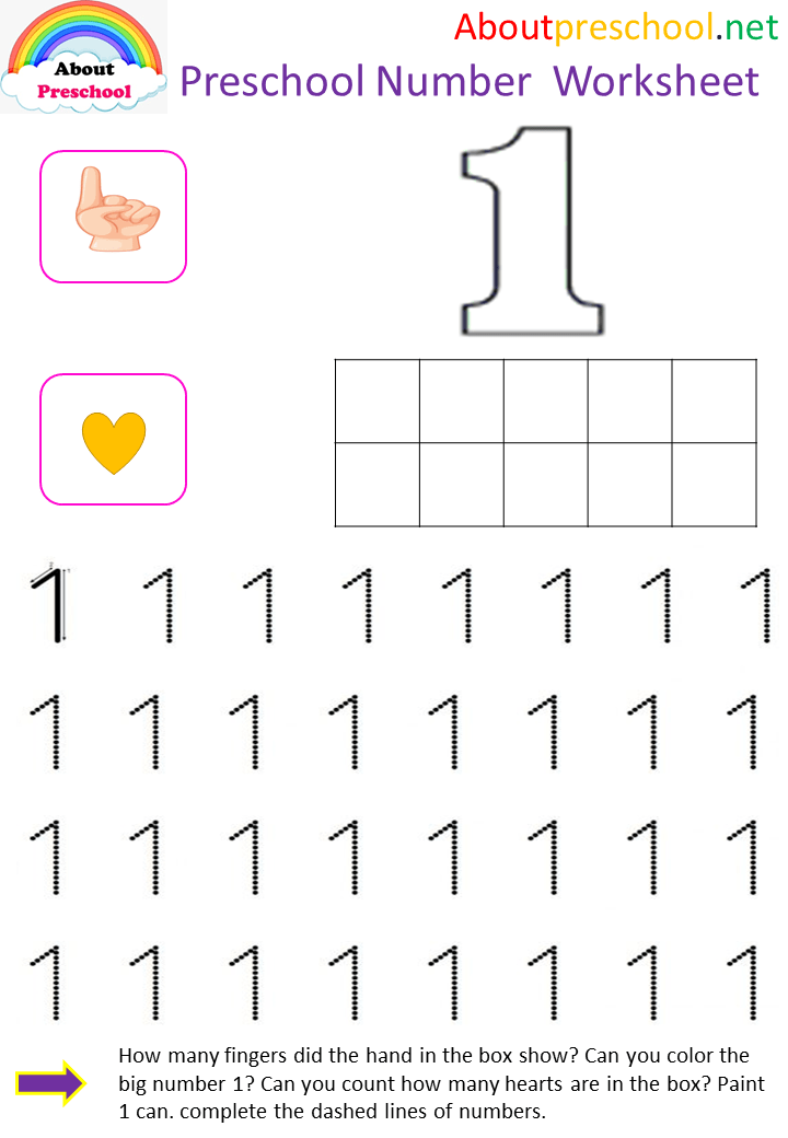 Preschool Number Worksheet - About Preschool