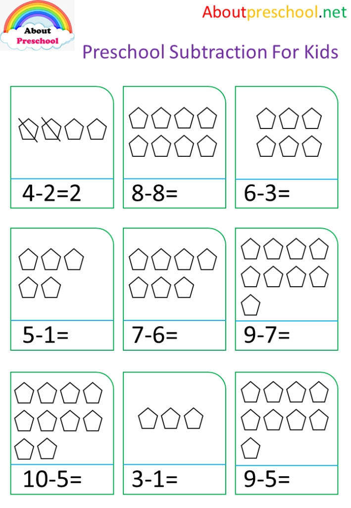 Preschool Subtraction For Kids -30 - About Preschool