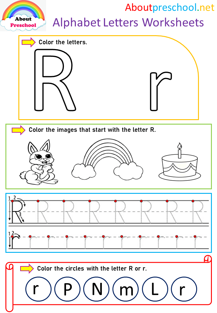 Alphabet Letters Worksheets-R - About Preschool