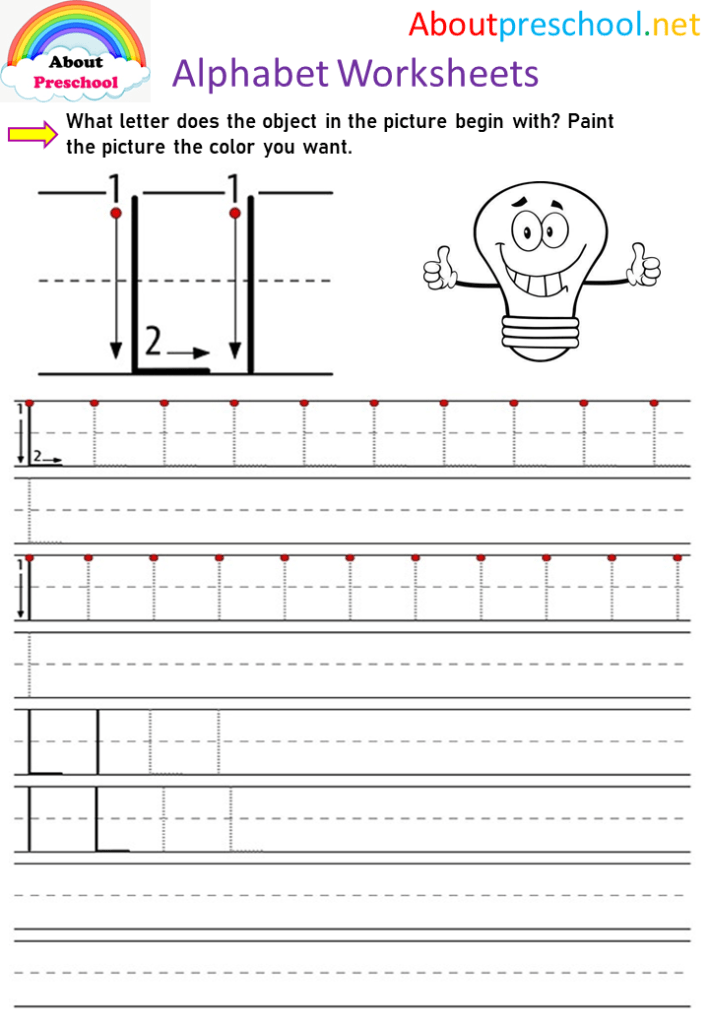 Alphabet Tracing Worksheets-L - About Preschool
