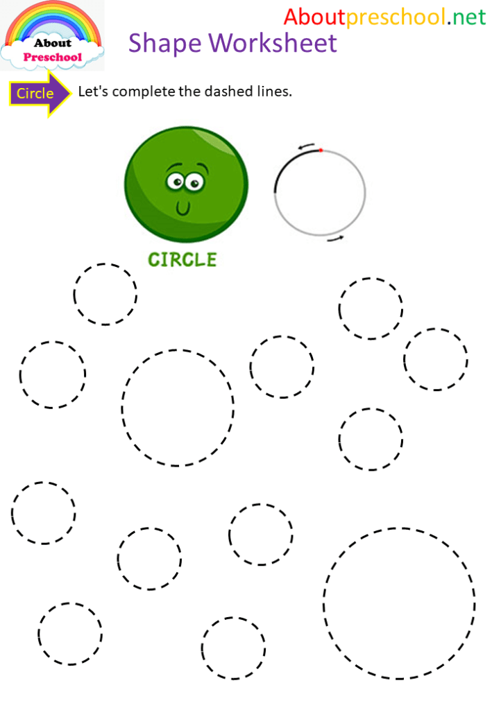 Shapes Worksheet-Circle - About Preschool