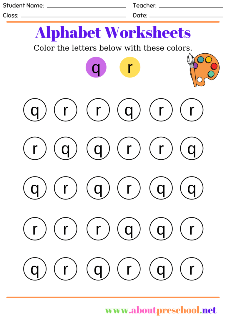 Alphabet Color Pages-A - About Preschool
