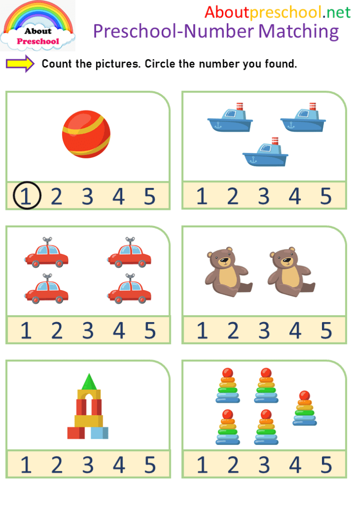 Preschool-Number Matching - 11 - About Preschool