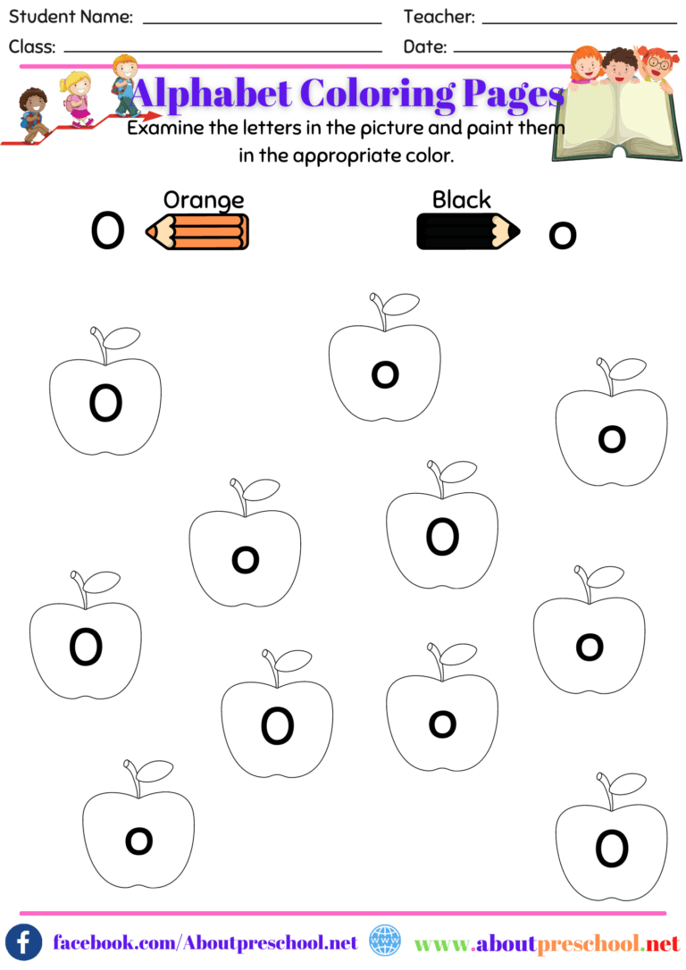 Alphabet Color Pages-U - About Preschool