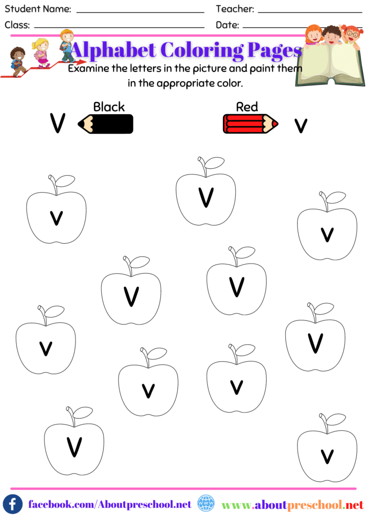 Alphabet Color Pages-X - About Preschool
