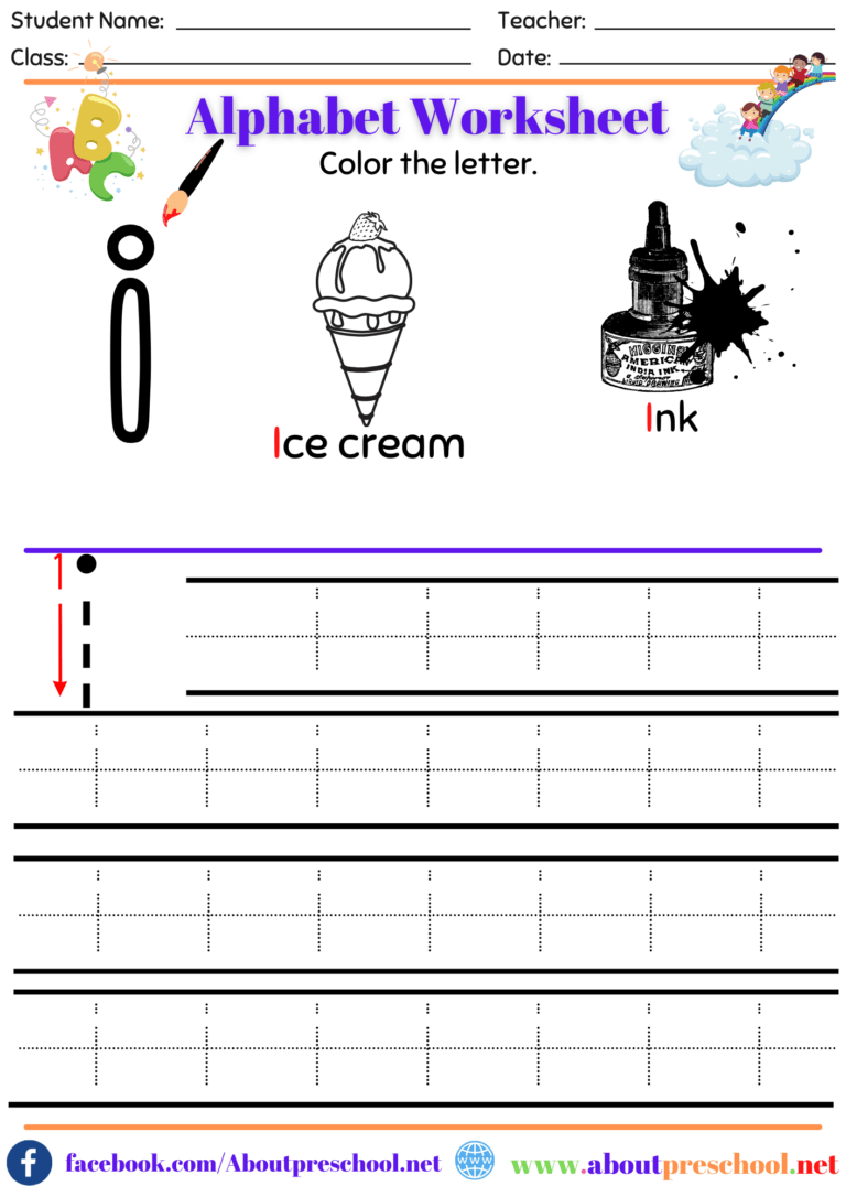 Lowercase Letters-i - About Preschool 12