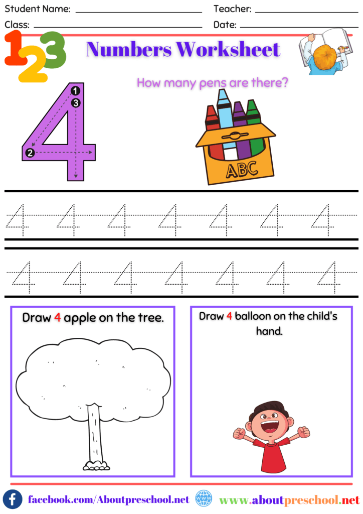 Number Worksheet Kindergarten -5 - About Preschool