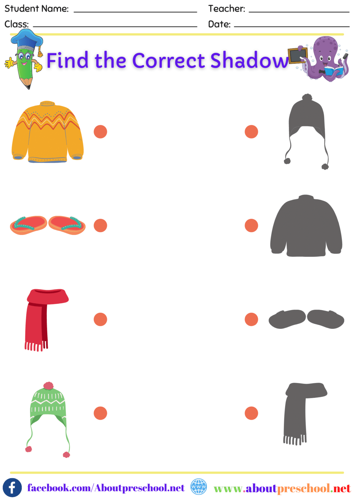 Preschool Matching Worksheets-25 - About Preschool