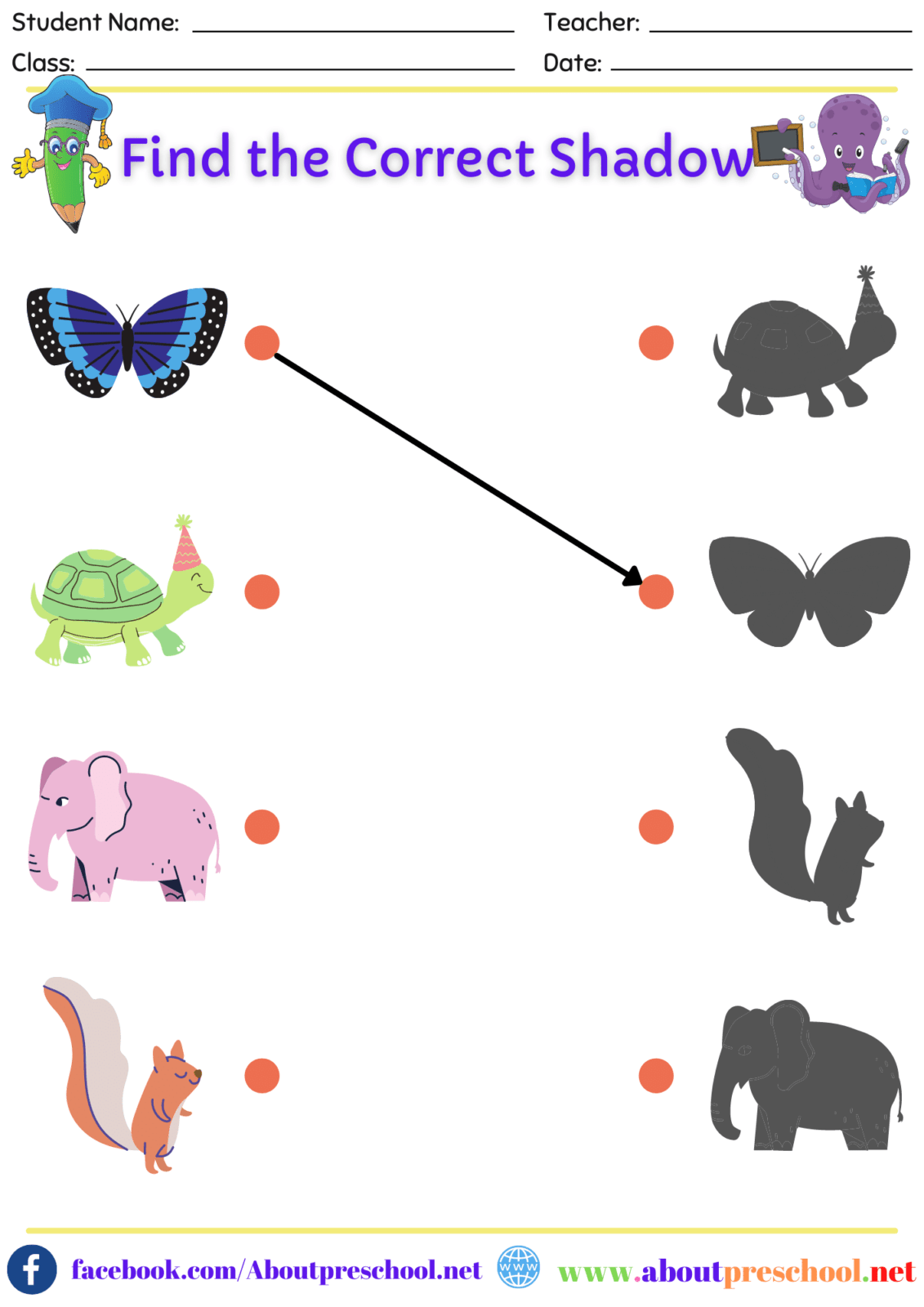 Preschool Matching Worksheets-9 - About Preschool