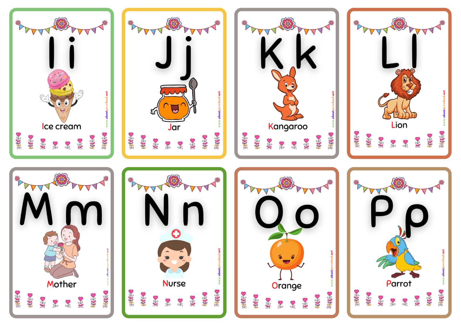 Free Alphabet Flash Cards-A-Z - About Preschool