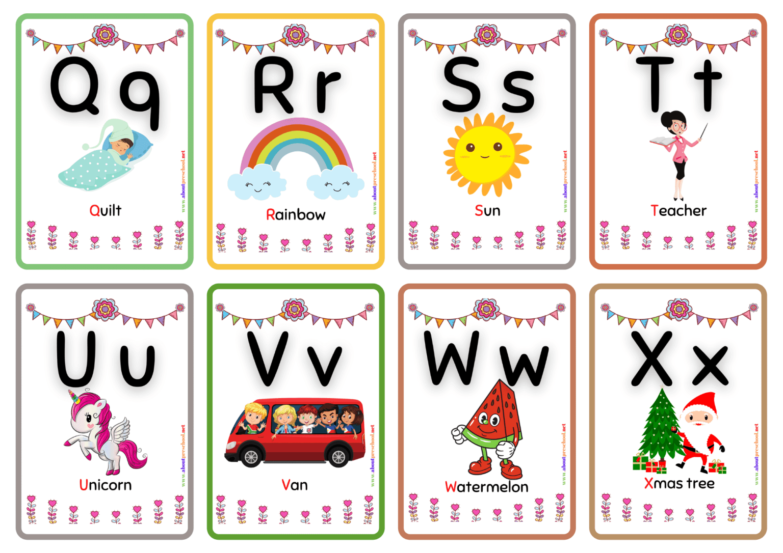 Free Alphabet Flash Cards-A-Z - About Preschool