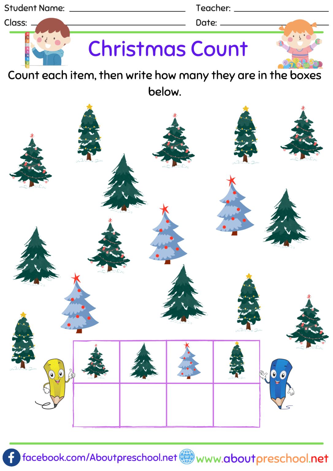 Christmas Counting Activities-5 - About Preschool