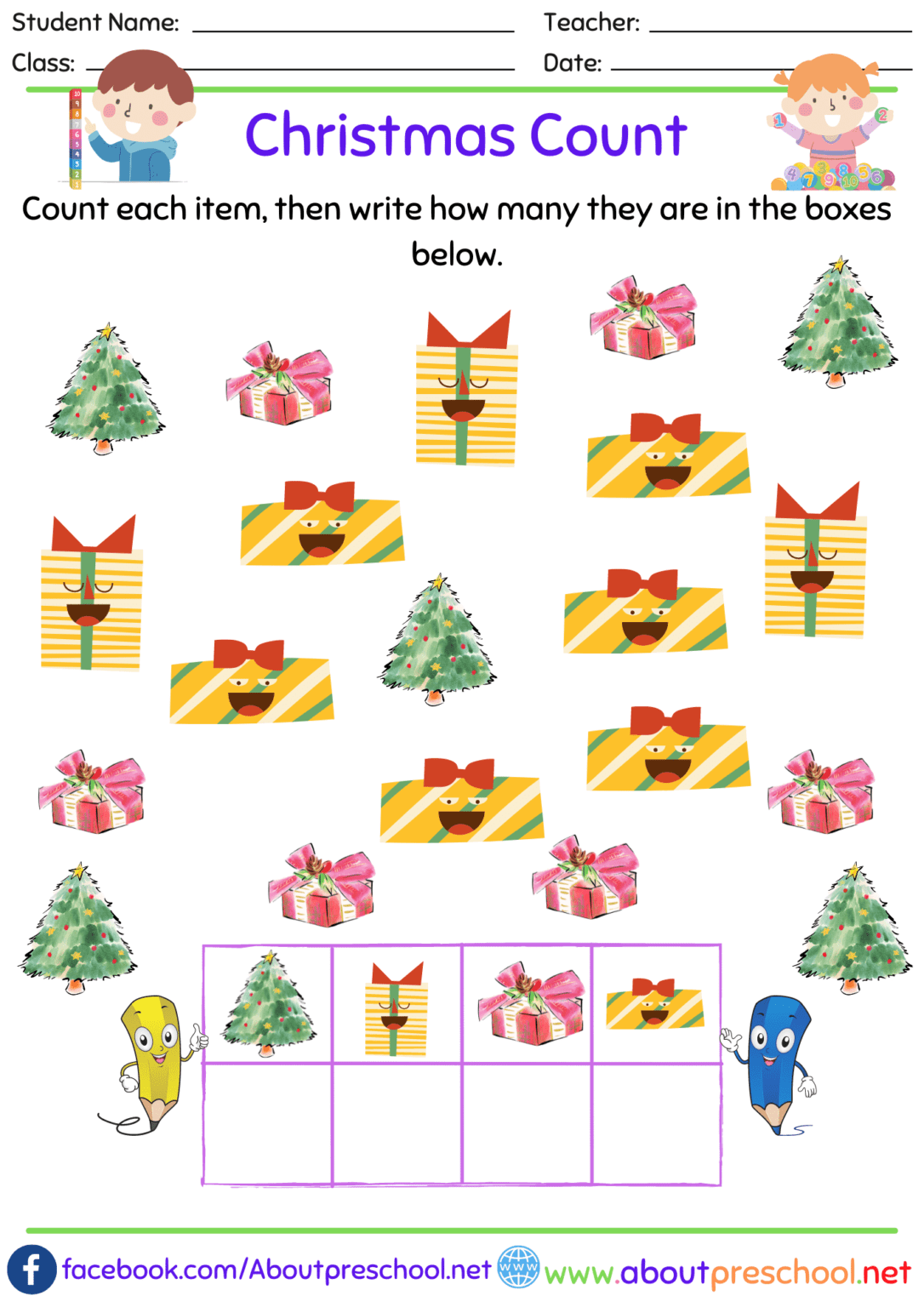 Christmas Counting Activities-6 - About Preschool