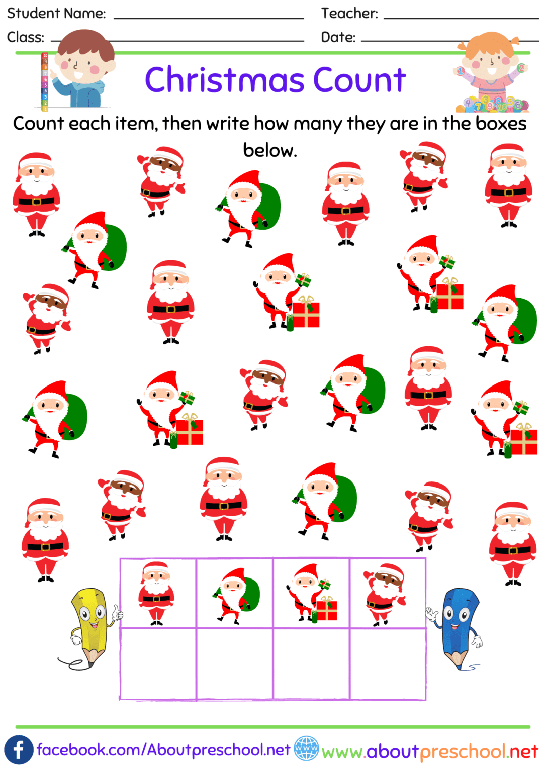 Christmas Counting Activities-7 - About Preschool