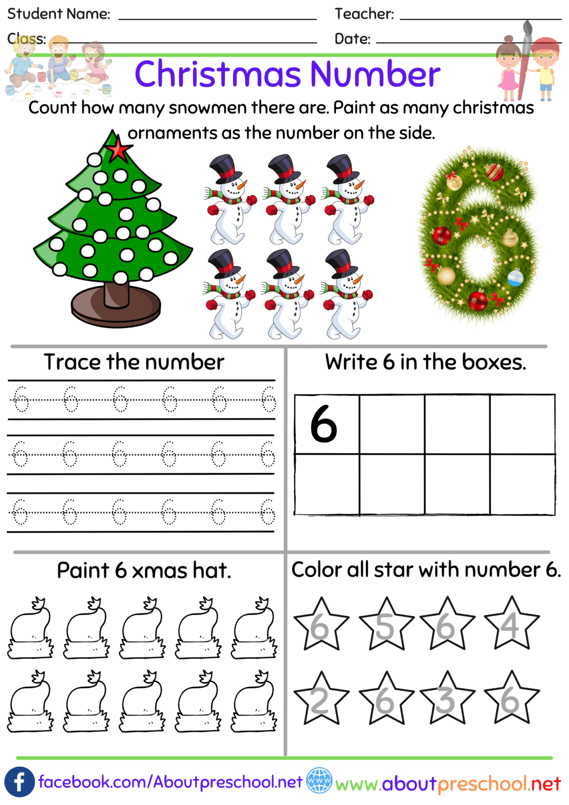 Free Preschool Kindergarten Number 6 Worksheet About Preschool Free Preschool Kindergarten Number 6 Worksheet About Preschool