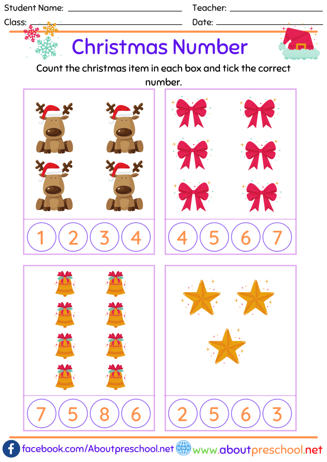 Kindergarten Christmas Number-2 - About Preschool