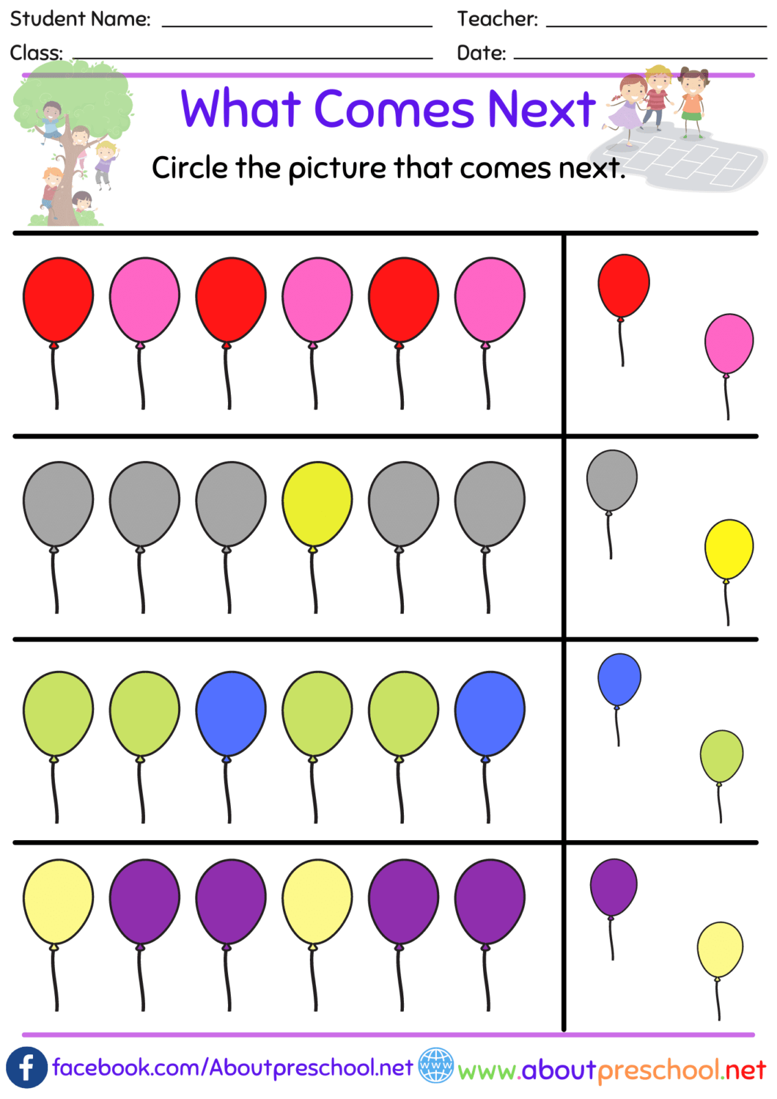 Pattern Worksheets Archives - About Preschool