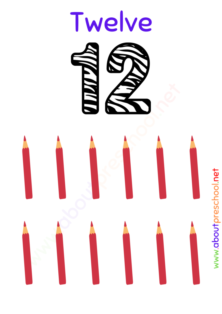 Number Flashcards - About Preschool