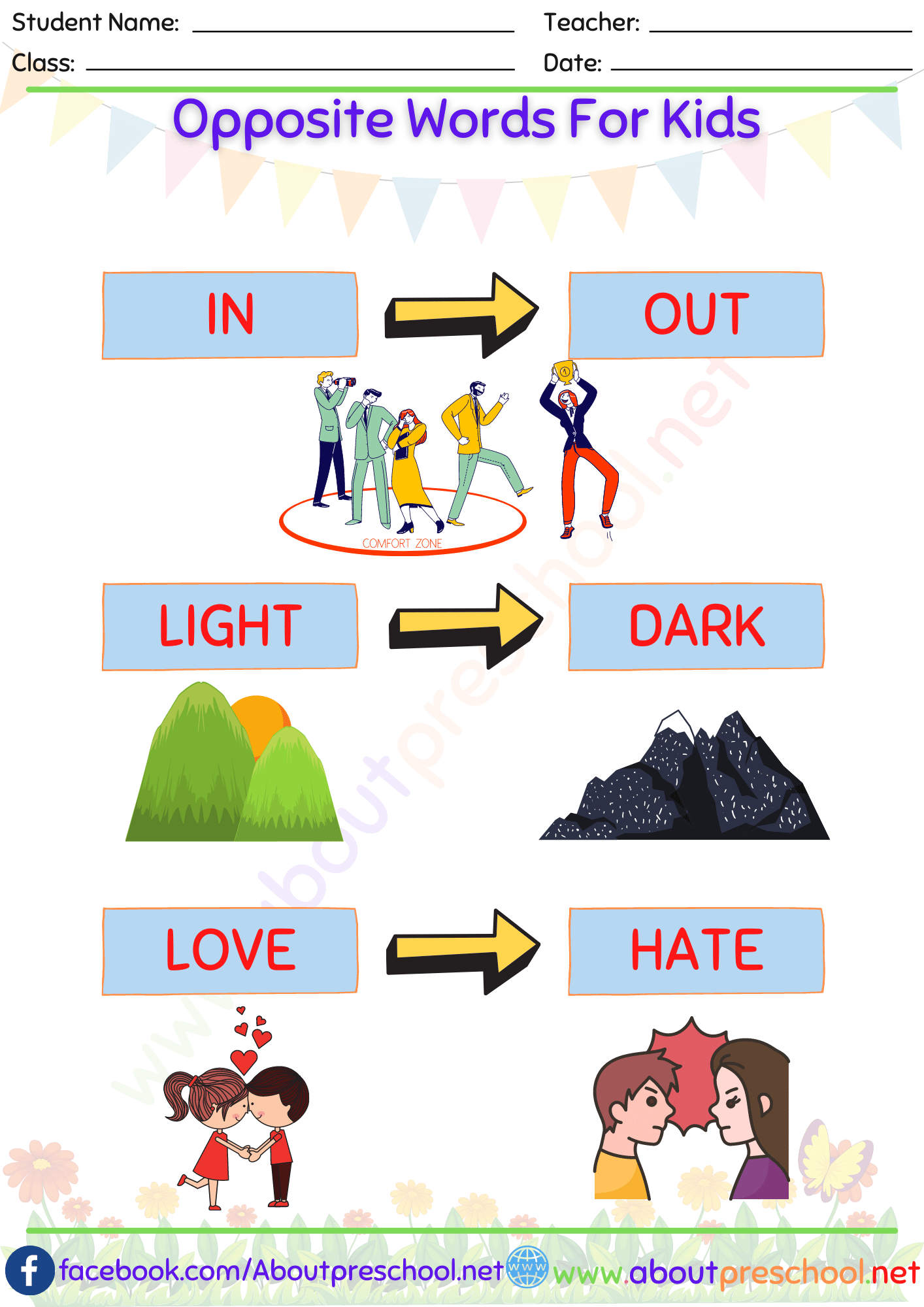 Opposite Words for Kids-3 - About Preschool