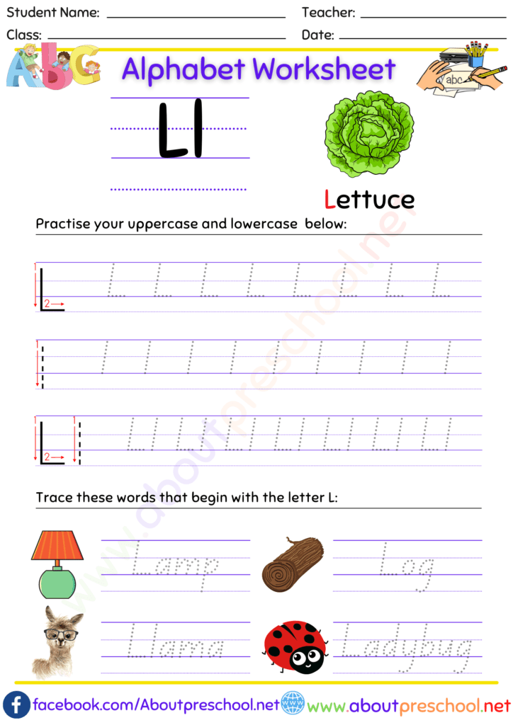 The Alphabet Worksheets-L - About Preschool