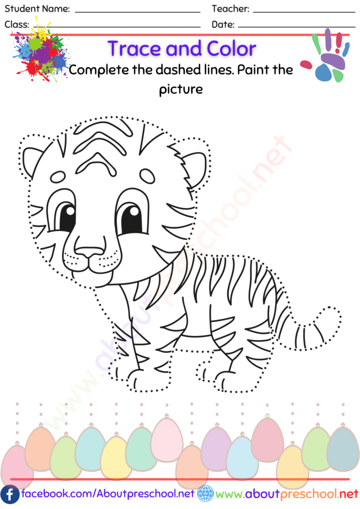 Trace and Color-4 - About Preschool