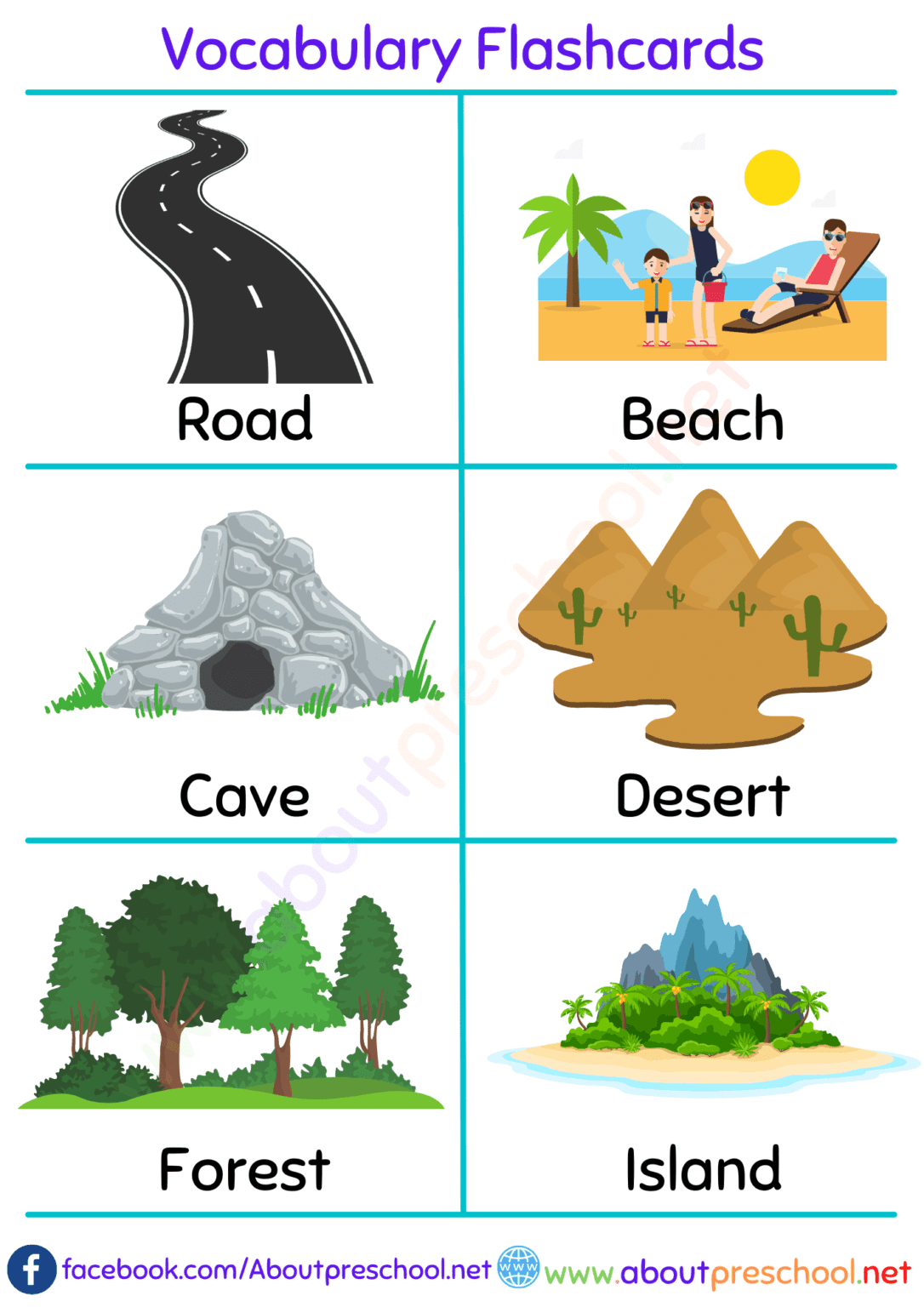 Vocabulary Flashcards-17 - About Preschool