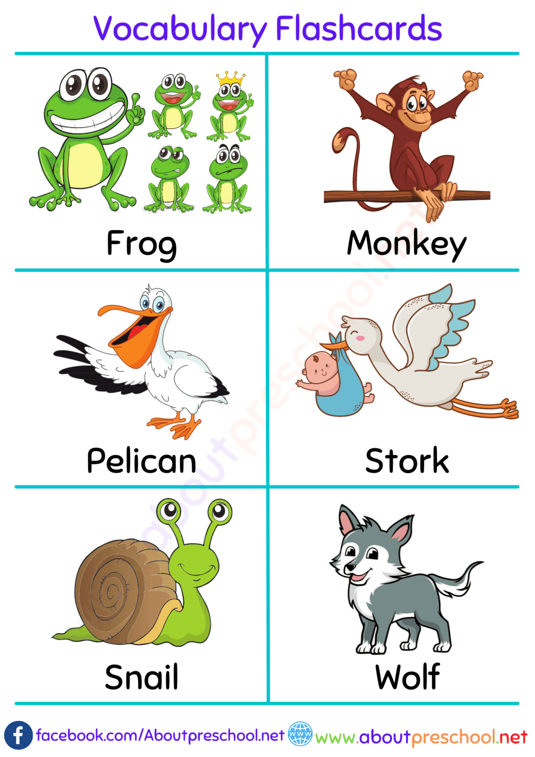 Vocabulary Flashcards-20 - About Preschool