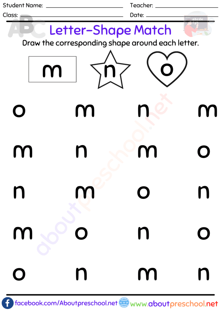 Letter-Shape Match-5 - About Preschool