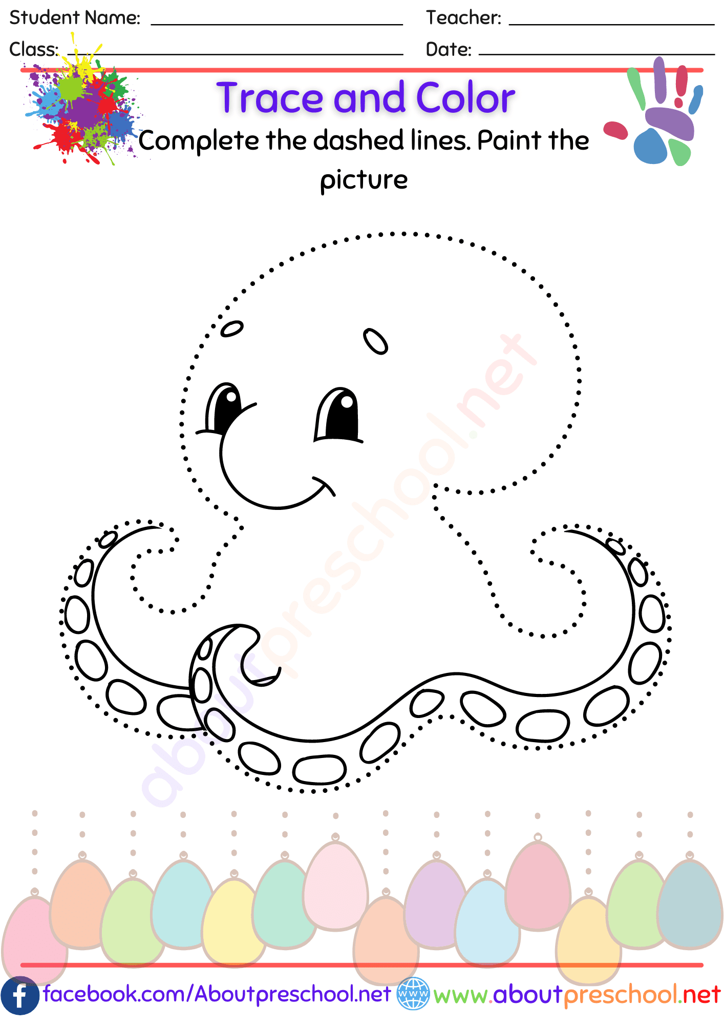 Trace and Color-32 - About Preschool