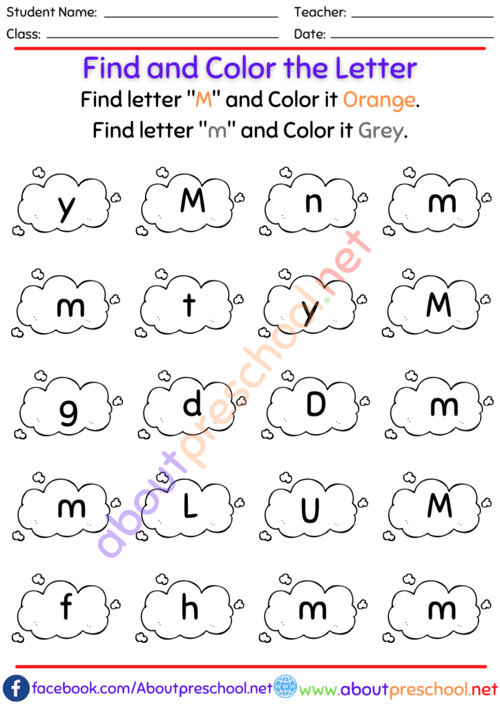 Color By Letter M - About Preschool