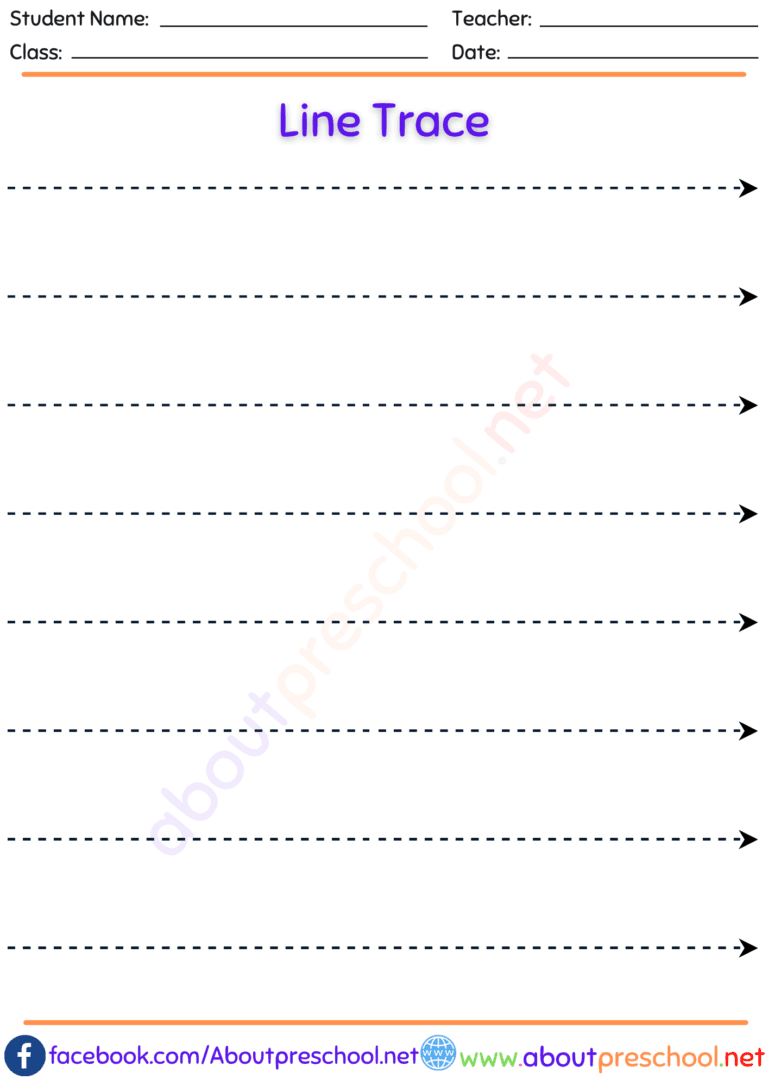 Line Trace Worksheet 1 - About Preschool