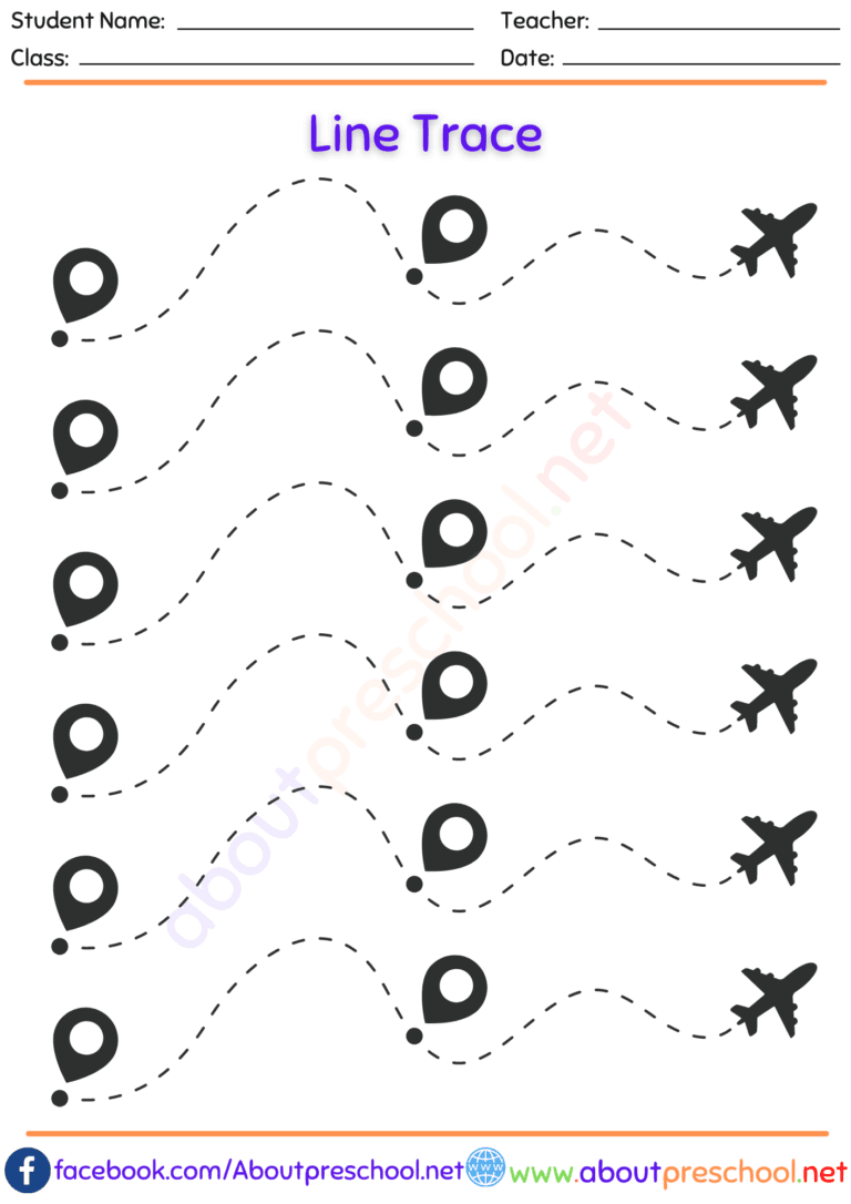 Line Trace Worksheet 13 - About Preschool