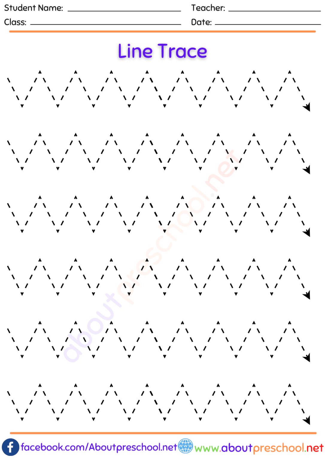 Line Trace Worksheet 2 - About Preschool