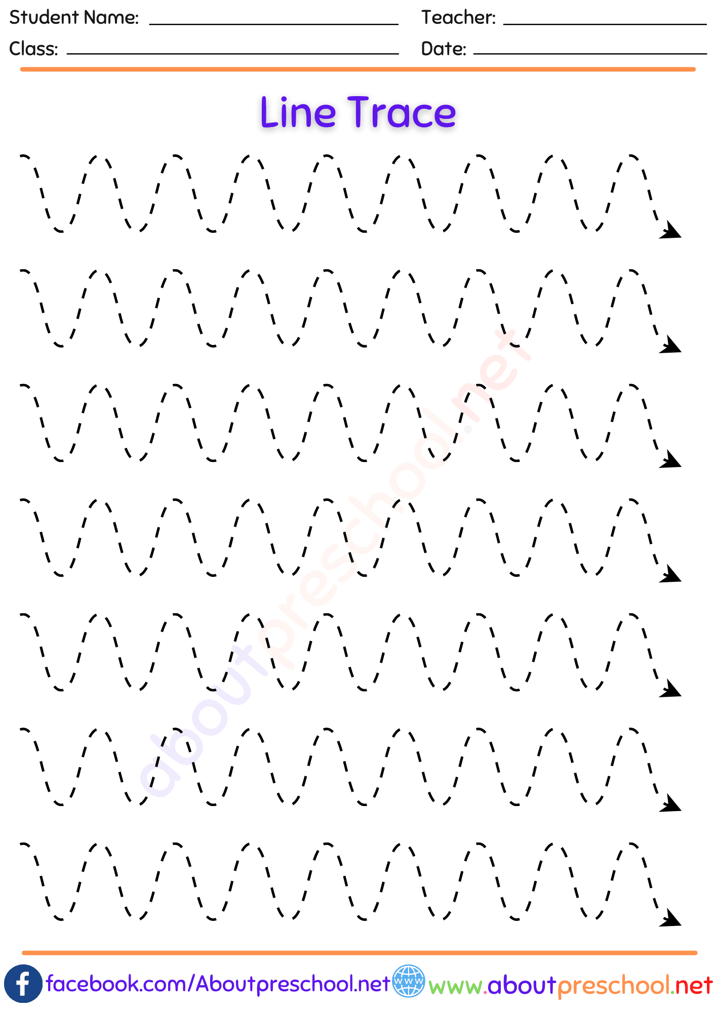 Line Trace Worksheet 5 - About Preschool