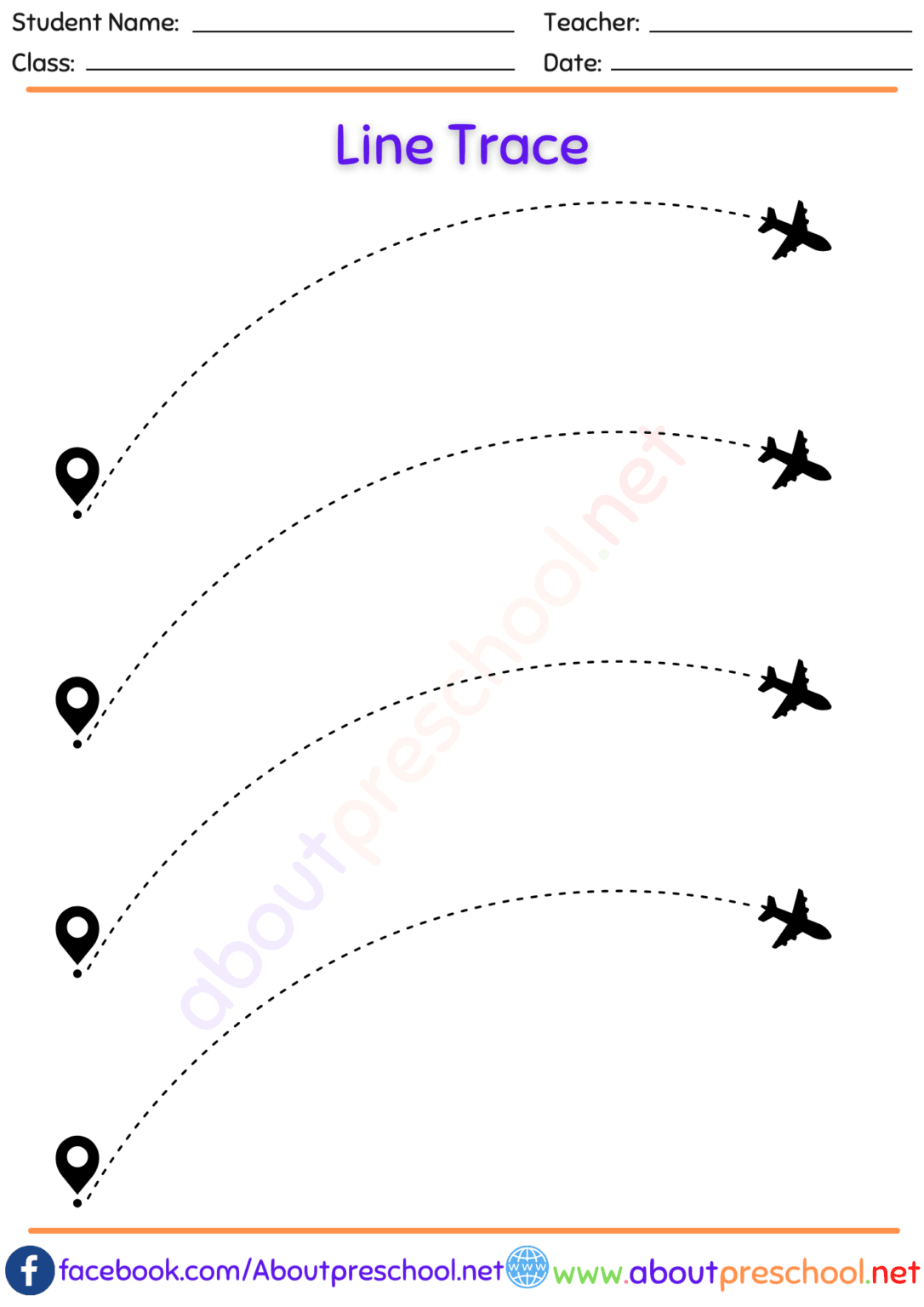 Line Trace Worksheet 7 - About Preschool