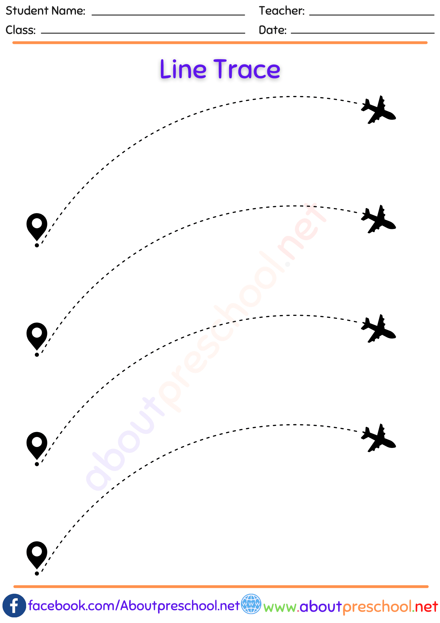 Line Trace Worksheet 7 - About Preschool