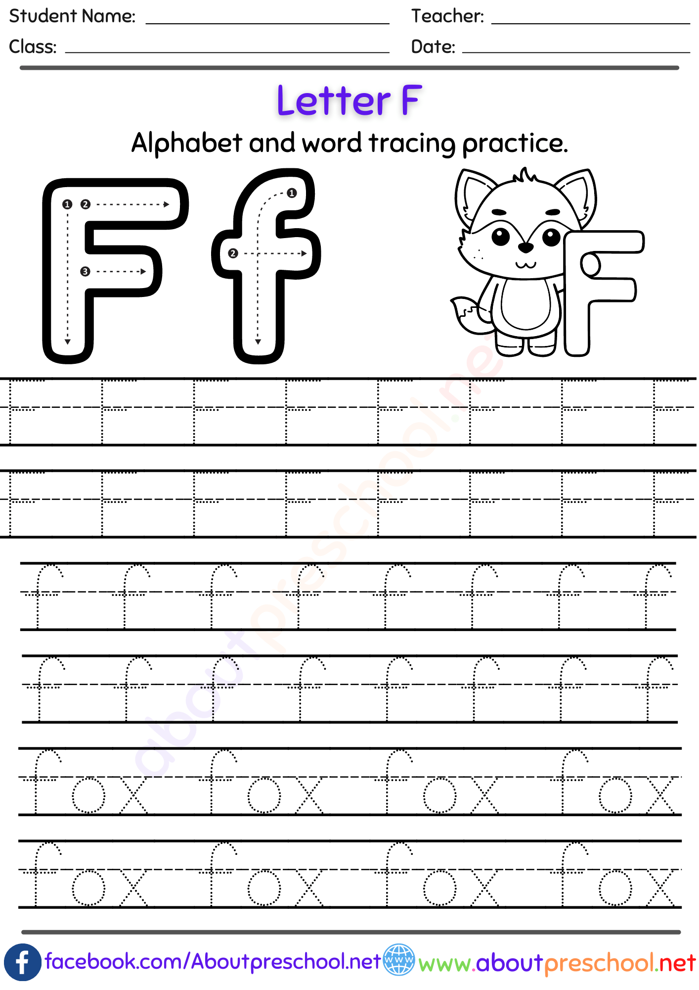 Letter F Archives About Preschool