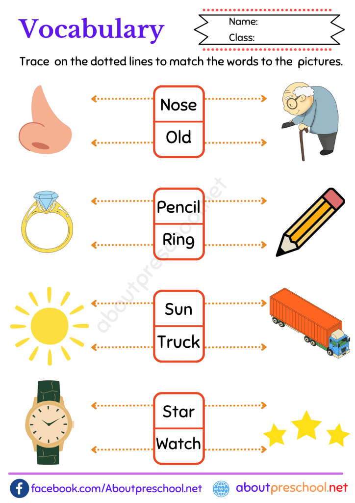 Kindergarten Vocabulary Worksheets For Kids 9 - About Preschool