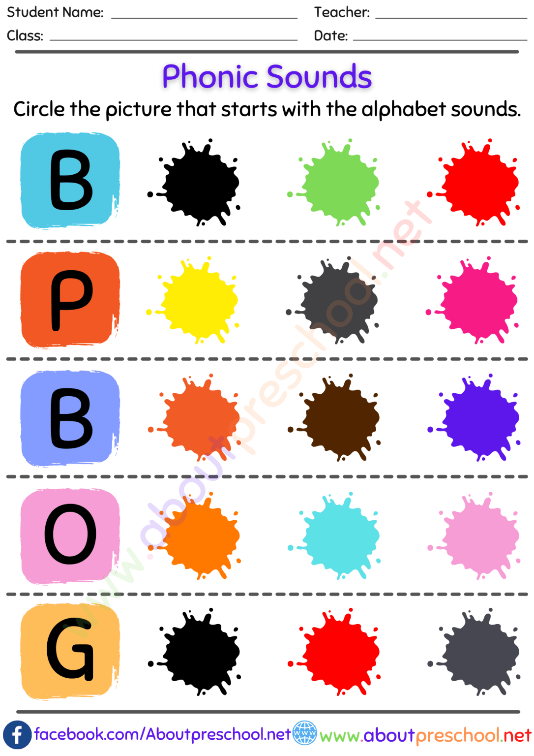 Free Phonics Sounds Worksheets 11 - About Preschool